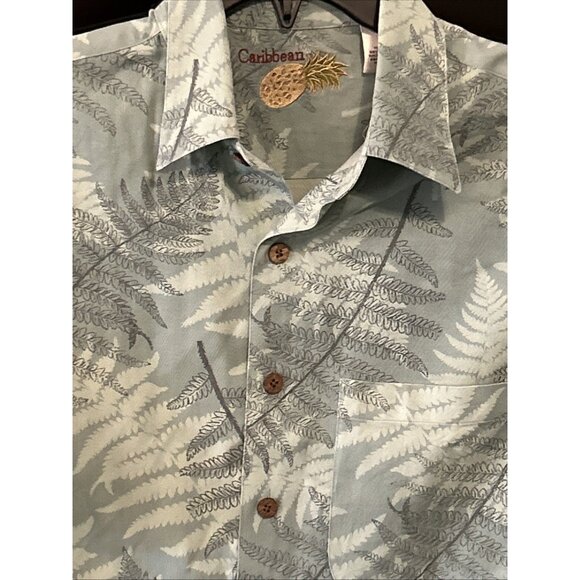 Caribbean | Shirts | Caribbean Mens Medium Hawaiian Shirt Silk Blend ...